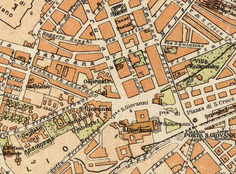 Old Map of Rome Italy 1930 Vintage Map Wall Map Print - VINTAGE MAPS ...