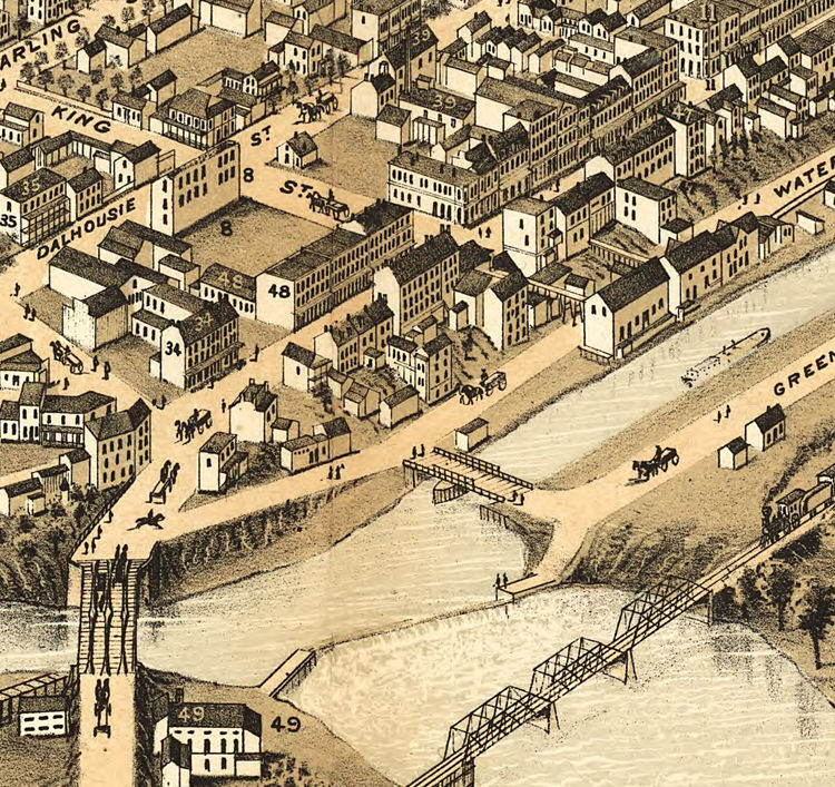 Old Map of Brantford Canada 1875 Vintage Map Wall Map Print - VINTAGE ...