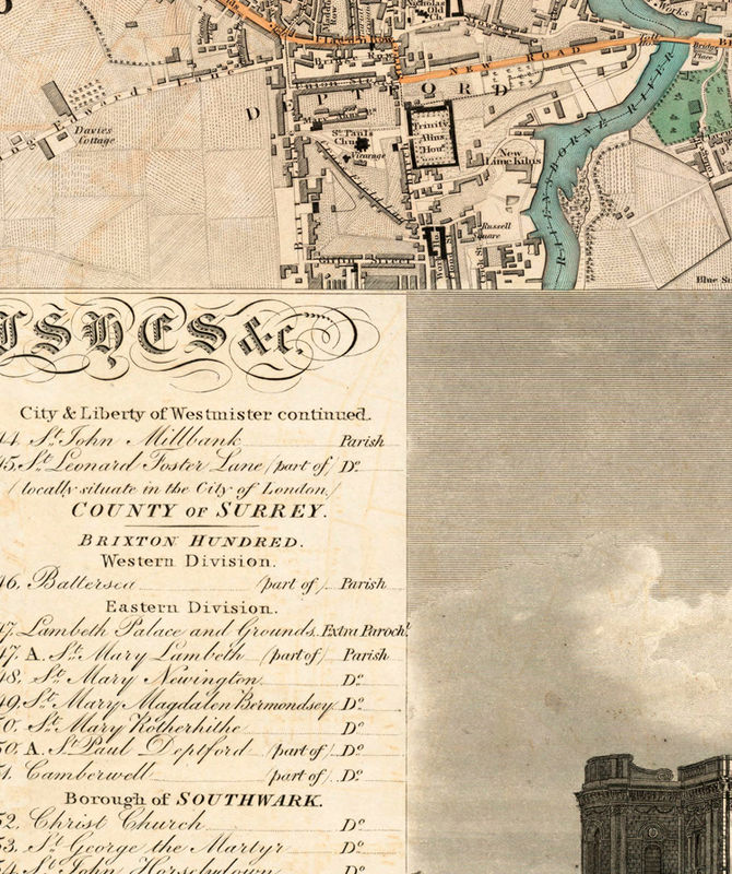 Old London Map 1830 England Vintage Map Wall Map Print - VINTAGE MAPS ...