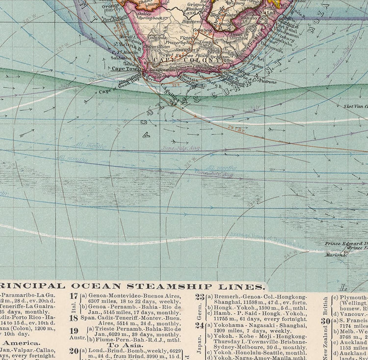 Old World Map in 1897 Vintage World Map Vintage Map Wall Map Print ...