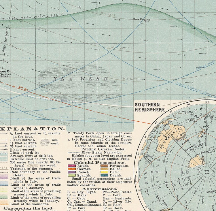 Old World Map in 1897 Vintage World Map Vintage Map Wall Map Print ...