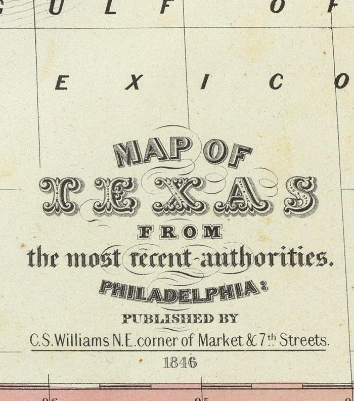Old Map of Texas 1846 Vintage Map Wall Map Print - VINTAGE MAPS AND PRINTS