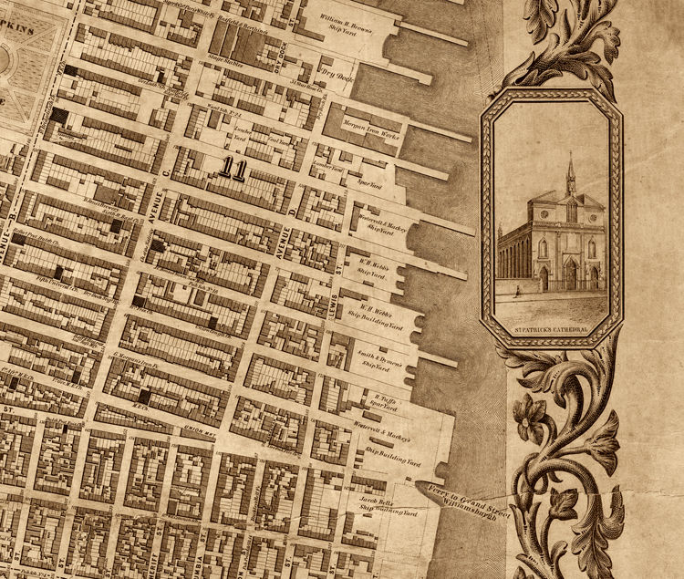 Old Map of New York 1852 Manhattan Vintage Map Wall Map Print - VINTAGE ...