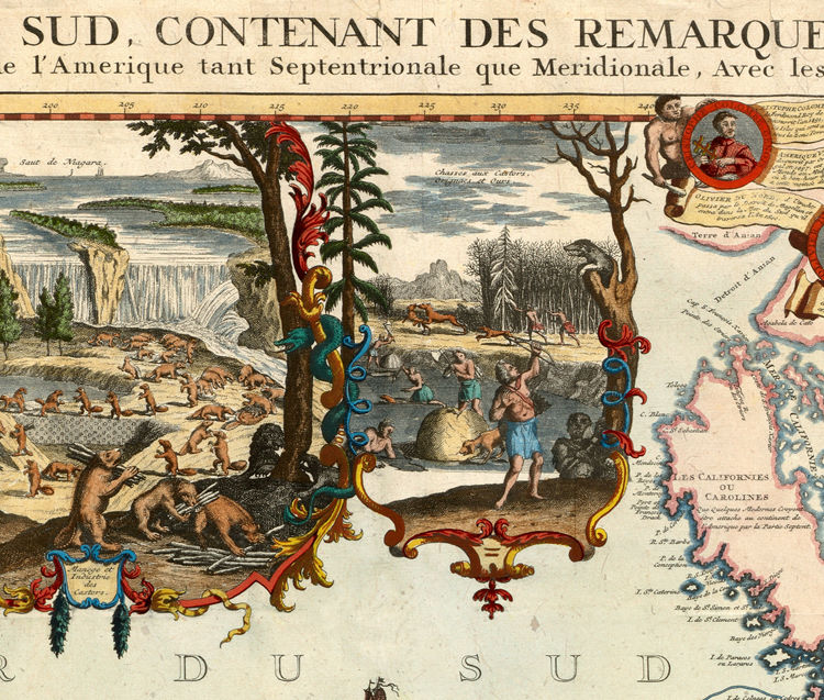Old World Map 1719 New discoveries Vintage Map Wall Map Print - VINTAGE ...