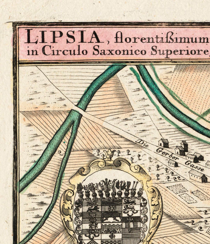 Old Map of Leipzig Germany 1735 Vintage Map Wall Map Print - VINTAGE ...