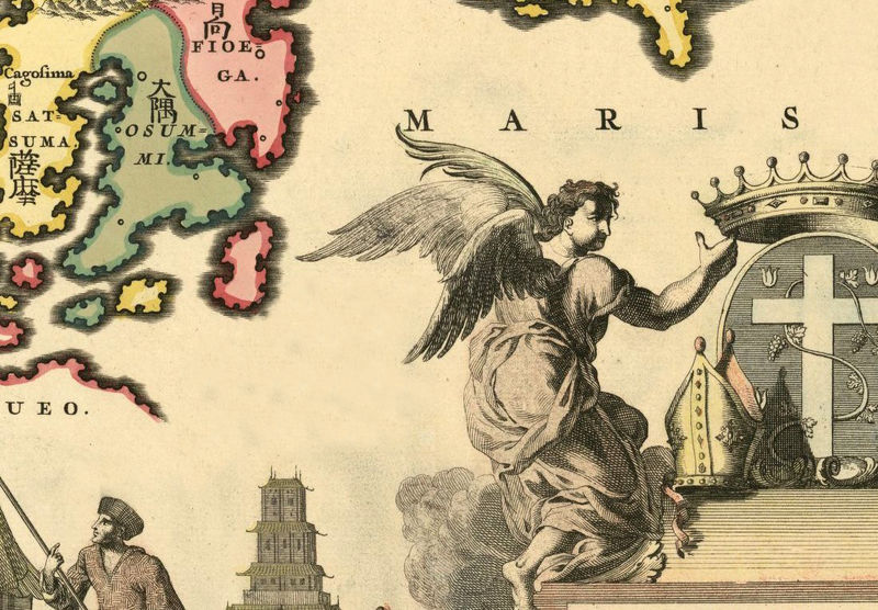 Old Map of Japan 1718 Vintage Map Wall Map Print - VINTAGE MAPS AND PRINTS