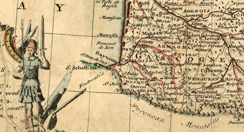 Old Map of France 1747 Vintage Map Wall Map Print - VINTAGE MAPS AND PRINTS