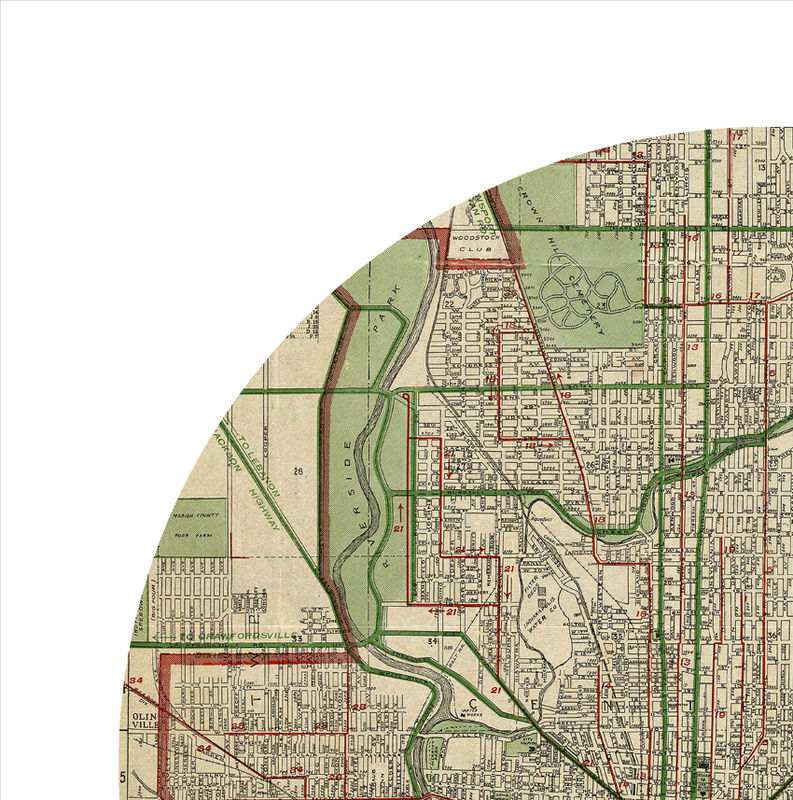 INDIANAPOLIS - city poster - city map poster print - VINTAGE MAPS AND ...