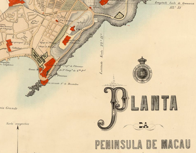 Old Map of Macau Macao 1889 China Vintage Map Wall Map Print - VINTAGE ...