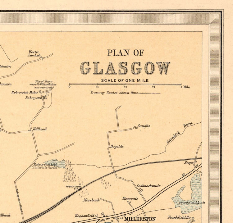 Old Map of Glasgow Scotland 1912 Vintage Map Wall Map Print - VINTAGE ...
