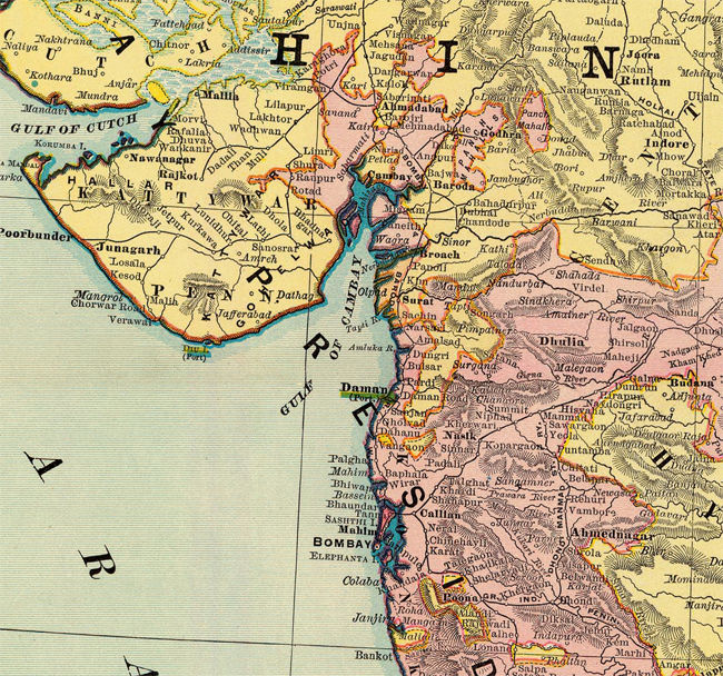 Old Map of India 1897 Vintage Map Wall Map Print - VINTAGE MAPS AND PRINTS