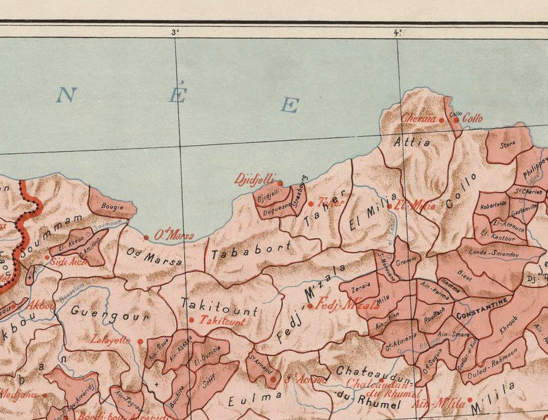 Old Map of Algeria Algerie 1870 Vintage Map Wall Map Print - VINTAGE ...