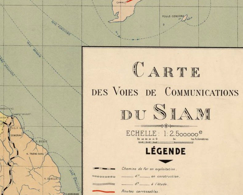 Old Map of Thailand Old Siam 1932 Vintage Map Wall Map Print - VINTAGE ...