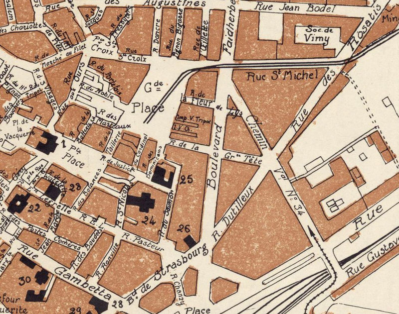 Old Map of Arras France 1924 Vintage Map Wall Map Print - VINTAGE MAPS ...