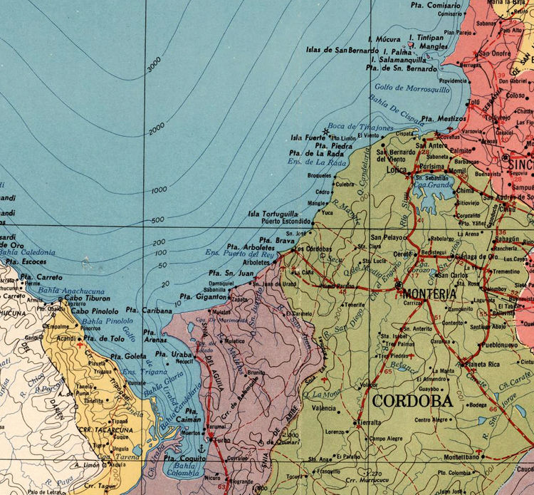 Old Map of Colombia 1972 Vintage Map Wall Map Print - VINTAGE MAPS AND ...