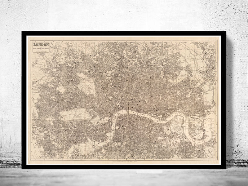 Old Map of London 1894 England Vintage Map of London - VINTAGE MAPS AND ...
