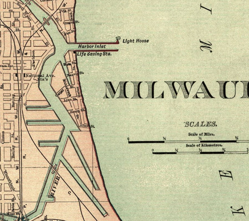 Old Map of Milwaukee 1898 Vintage Map Wall Map Print - VINTAGE MAPS AND ...