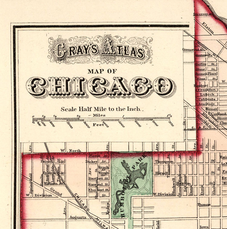 Old vintage map of Chicago 1874 Vintage Map Wall Map Print - VINTAGE ...