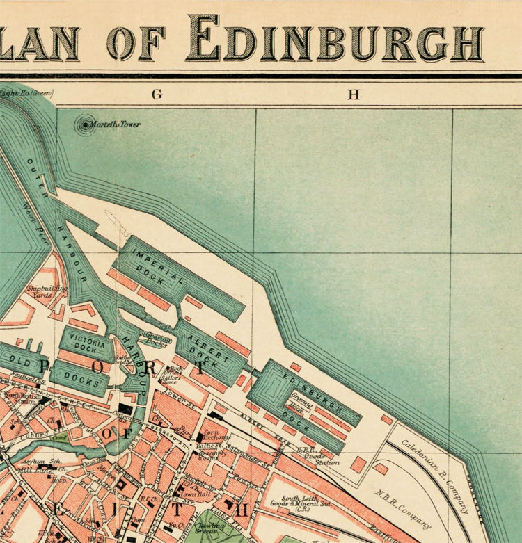 Old Map of Edinburgh 1901 Scotland Vintage Map Wall Map Print - VINTAGE ...