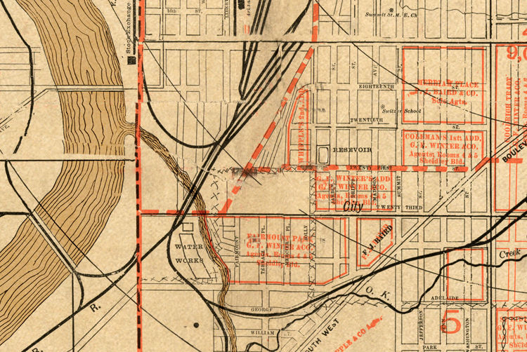 Vintage map of Kansas City, Missouri, 1886 - OLD MAPS AND VINTAGE PRINTS