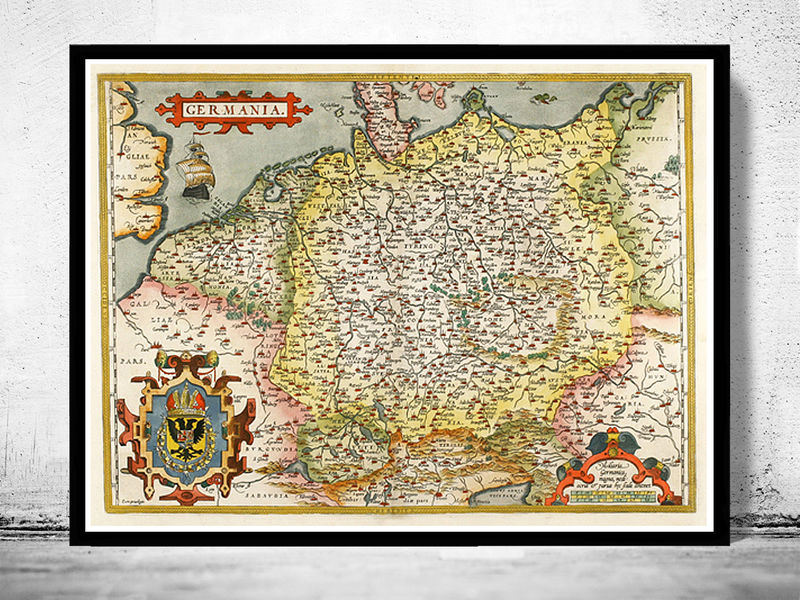Old Map of Germany 1595 Vintage Map Wall Map Print - VINTAGE MAPS AND ...