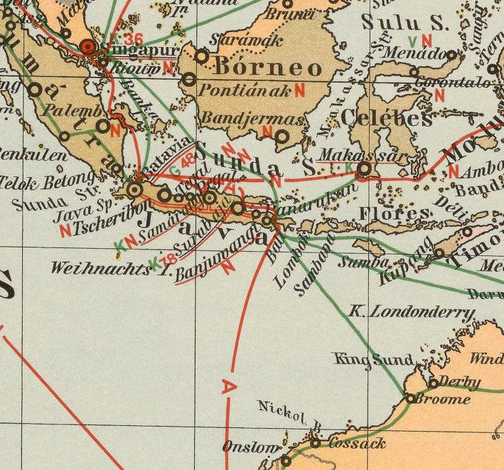 World Map Vintage Atlas 1899 German edition Vintage Map Wall Map Print ...