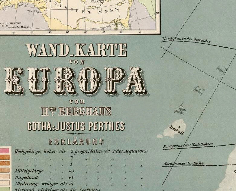 Old Europe Map 1875 German Edition Vintage Map Wall Map Print - VINTAGE ...