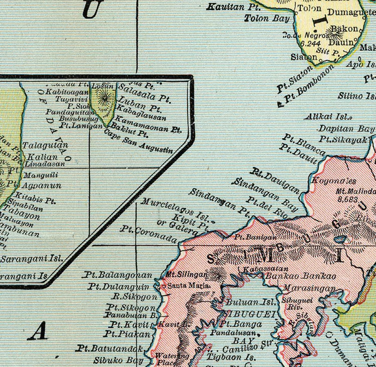 Old Map of Philippine Islands Philippines 1898 Vintage Map Wall Map ...