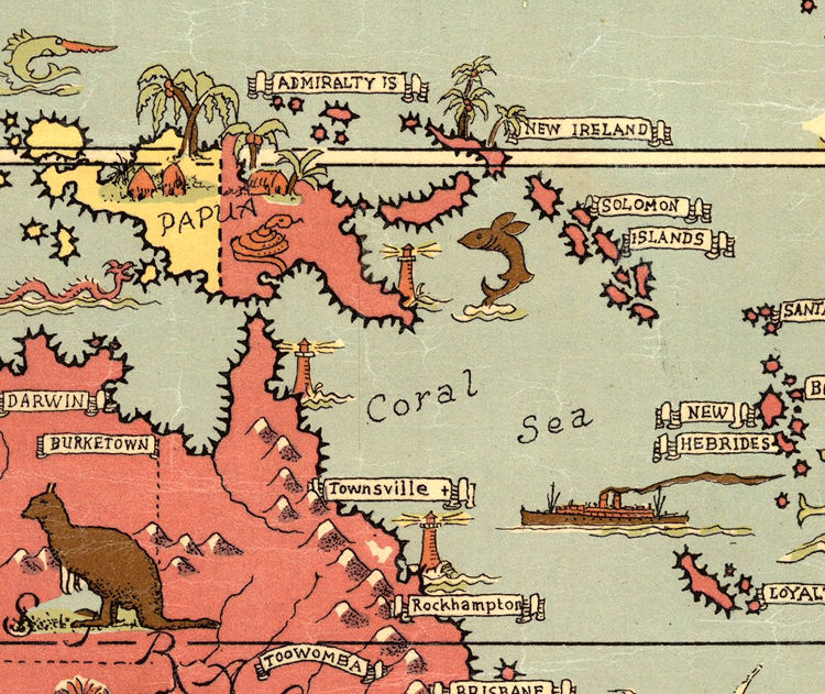 Vintage World Map 1931 Old Pictorial Map of The World - VINTAGE MAPS ...