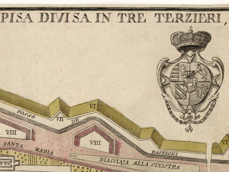 Old Map of Pisa Italy 1777 Vintage Map Wall Map Print - VINTAGE MAPS ...