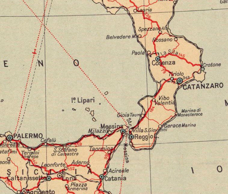 Old Map of Italy Touristic Map 1931 Vintage Map Wall Map Print ...