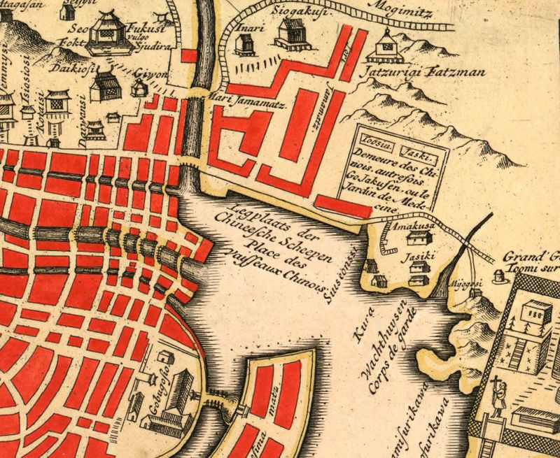 Old Map of Nagasaki 1750 Japan Vintage Map Wall Map Print - VINTAGE ...