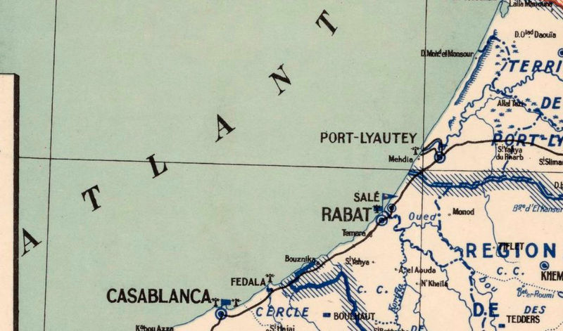 Old Map of Morocco Le Maroc 1937 Vintage Map Wall Map Print - VINTAGE ...