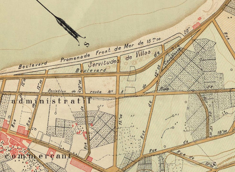 Old Map of Mazagan Morocco 1916 Vintage Map Wall Map Print - VINTAGE ...