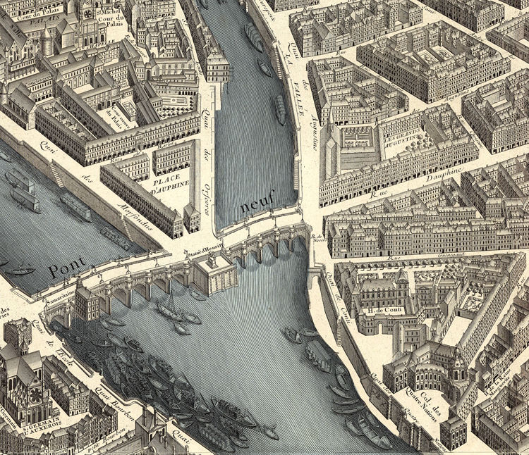 Old Map of Paris Turgot Map 1739 (four plates) Vintage Map Wall Map ...