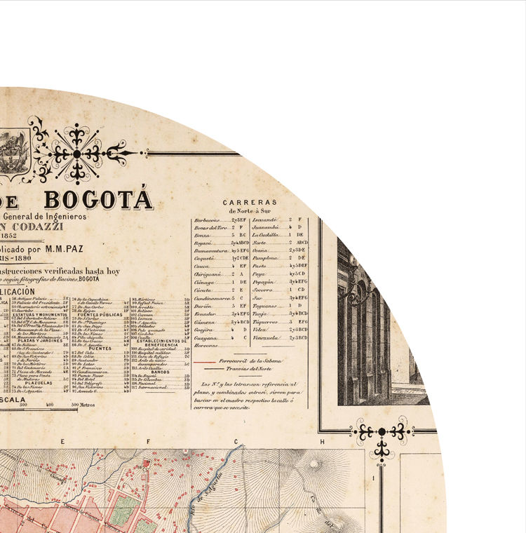 BOGOTÁ - city poster - city map poster print - VINTAGE MAPS AND PRINTS