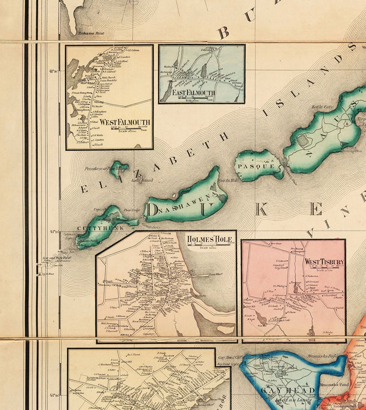 Old Map of Cape Cod Massachusetts 1860 Vintage Map Wall Map Print ...