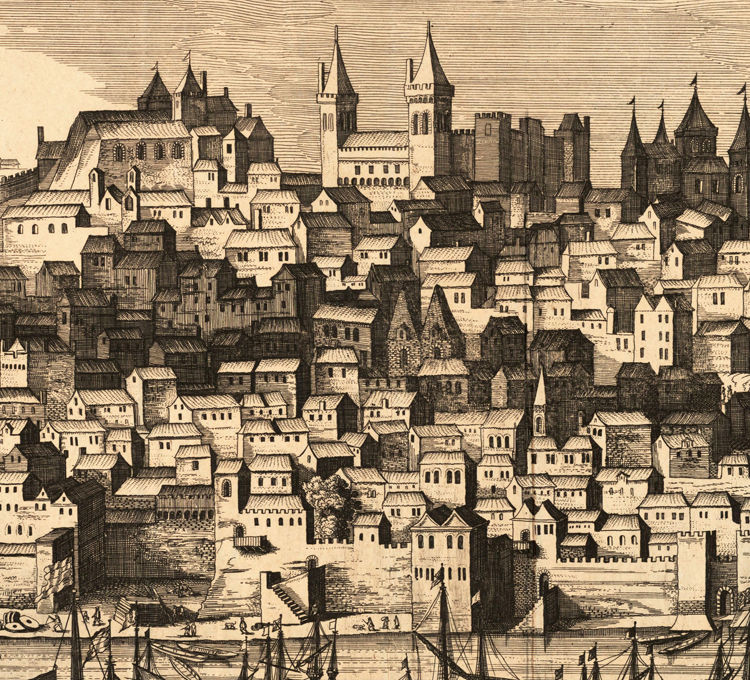 Old Map of Lisbon 1709 Lisboa Portugal Vintage Map Wall Map Print ...