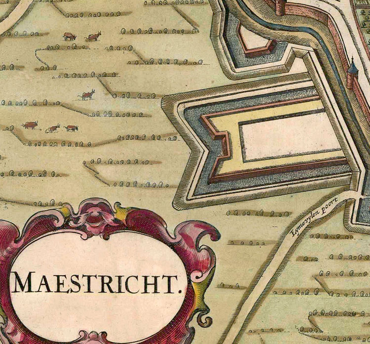 Old Map of Maastricht Netherlands 1657 Vintage Map Wall Map Print ...