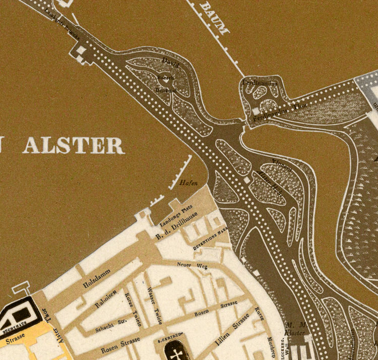 Old Map of Hamburg 1845 Germany Vintage Map Wall Map Print - VINTAGE ...