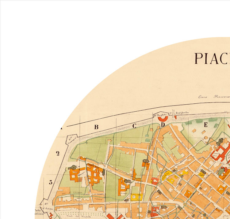PIACENZA - city poster - city map poster print - VINTAGE MAPS AND PRINTS