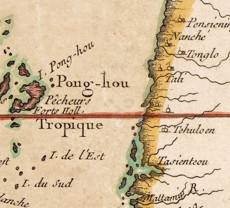 Old Map of Taiwan 1763 Vintage Map Wall Map Print - VINTAGE MAPS AND PRINTS