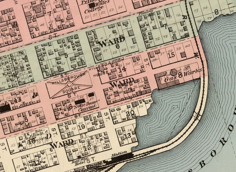 Old Map of Charlottetown Canada 1880 Vintage Map Wall Map Print ...