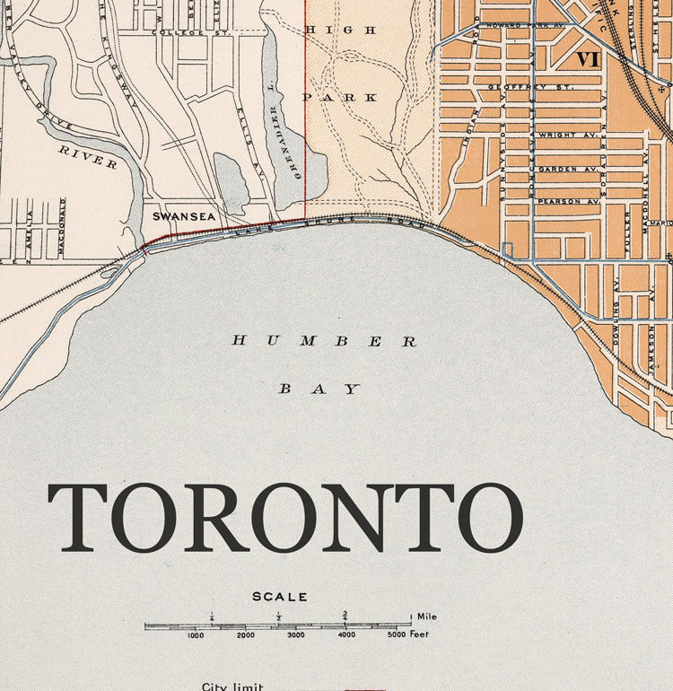 Old Map of Toronto Canada 1915 Vintage Map Wall Map Print - VINTAGE ...