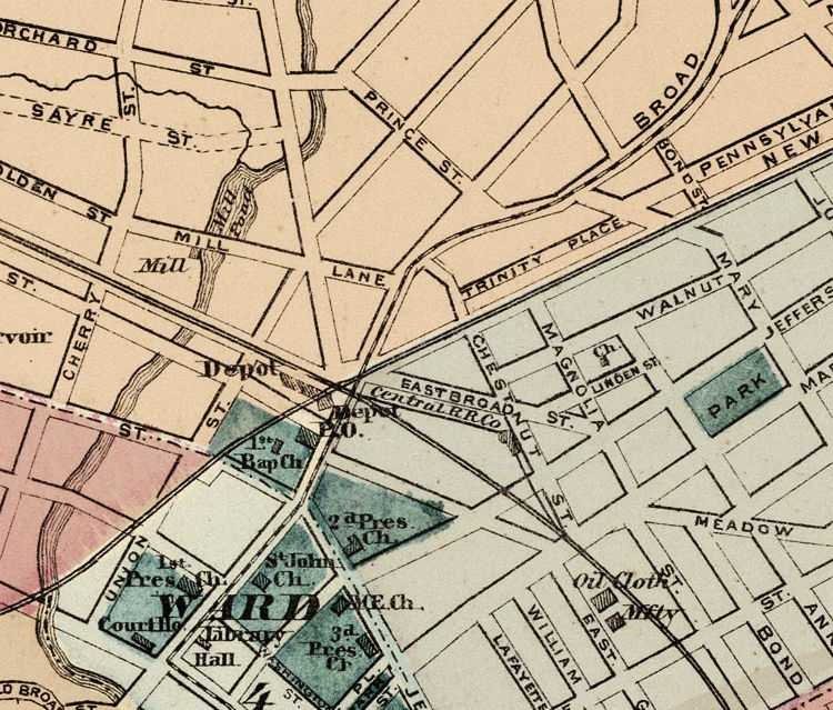 Old Map of Elizabeth New Jersey 1872 Vintage Map Wall Map Print ...