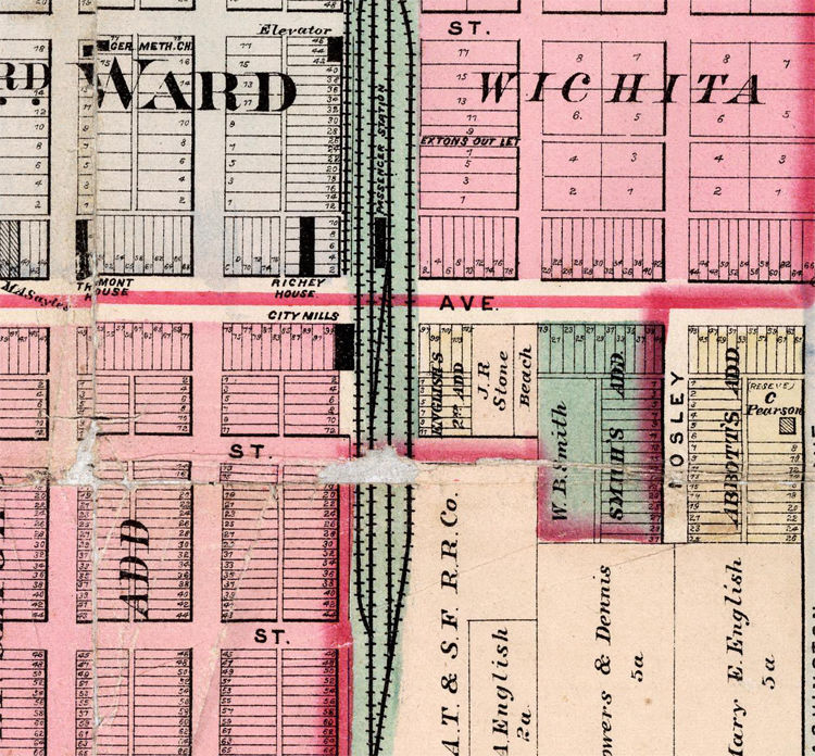 Old map of Wichita Kansas 1882 Vintage Map Wall Map Print - VINTAGE ...