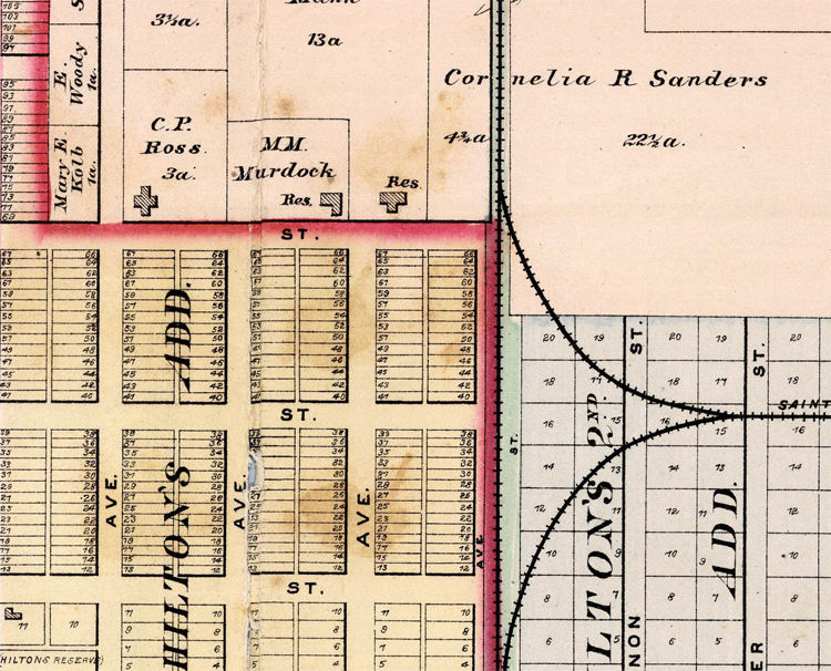 Old map of Wichita Kansas 1882 Vintage Map Wall Map Print - VINTAGE ...