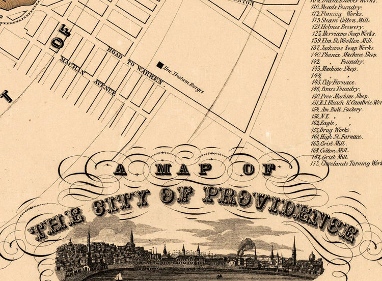 Old Map of Providence 1849 Rhode Island Vintage Map Wall Map Print ...