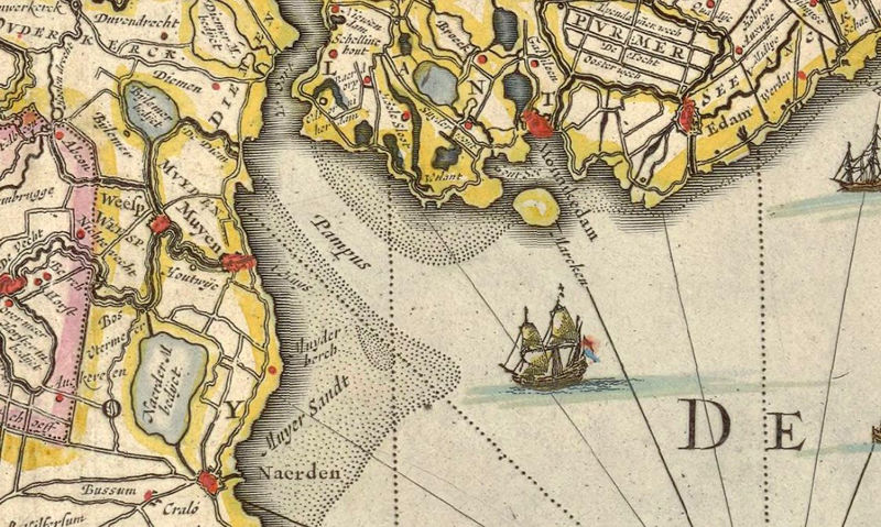 Old Map of The Netherlands 1650 Vintage Map Wall Map Print - VINTAGE ...