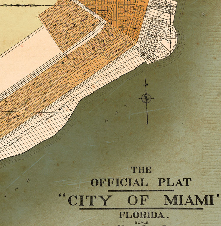Old Map of Miami Florida 1918 Vintage Map Wall Map Print - VINTAGE MAPS ...